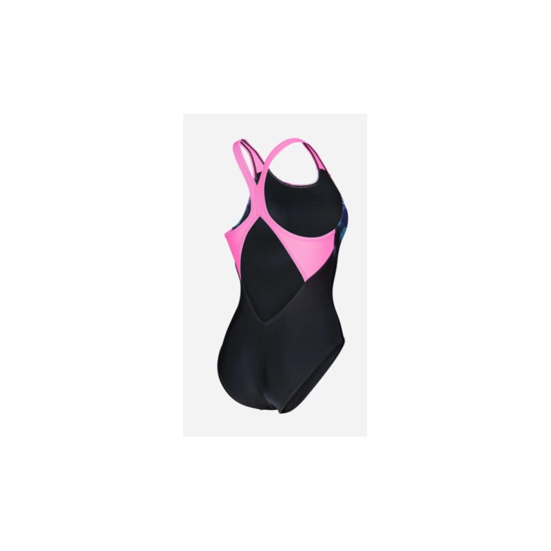 Arena Women'S Dreaming Swimsuit V Back Black-Shocking Pink Donna | Giuglar